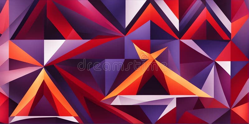 Illustration of Abstract Art Composed of Overlapping Triangles Stock ...
