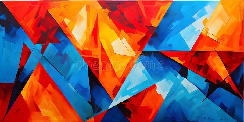 Illustration of Abstract Art Composed of Overlapping Triangles Stock ...