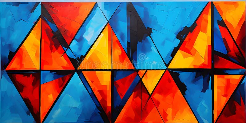 Illustration of Abstract Art Composed of Overlapping Triangles Stock ...