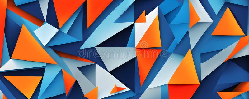 Illustration of Abstract Art Composed of Overlapping Triangles Stock ...