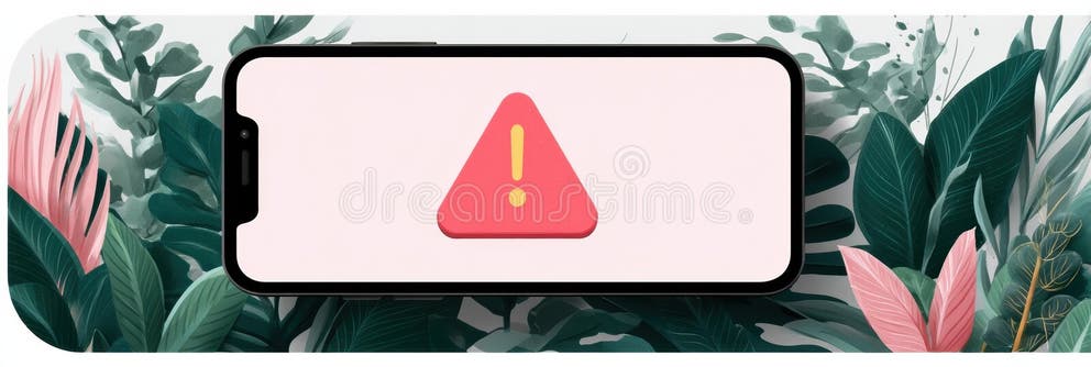 Illustration of Warning Notification Obscuring Screen with Soft Upper ...