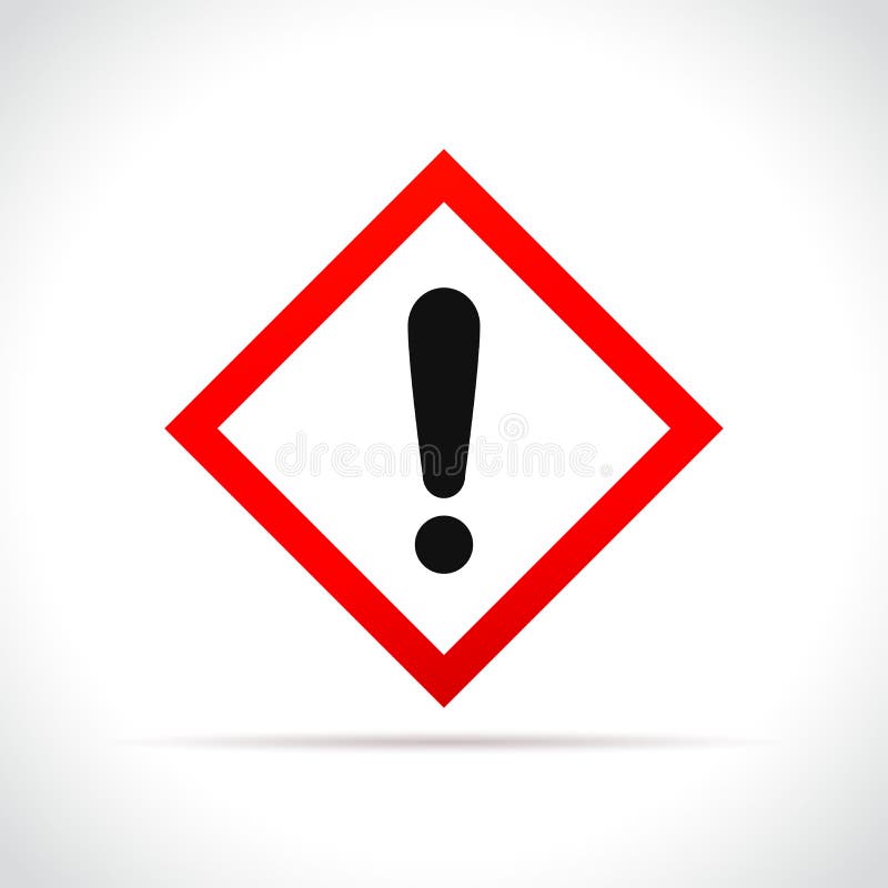 Warning Sign on White Background Stock Vector - Illustration of vector ...