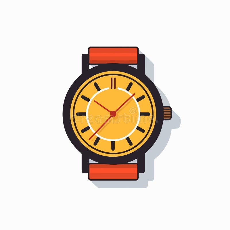 Illustration of a Watch with Band Stock Vector - Illustration of text ...