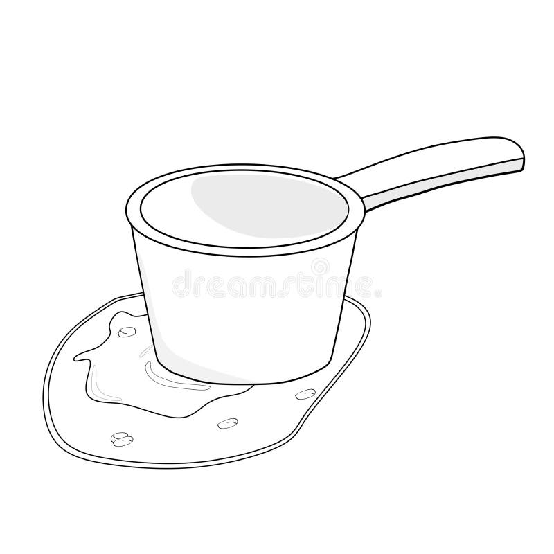 Illustration of a Water Dipper Splashing Water in the Yard. Black and ...