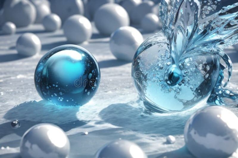 Illustration of Water, Frozen Water, Cold Theme, AI Generate Stock ...