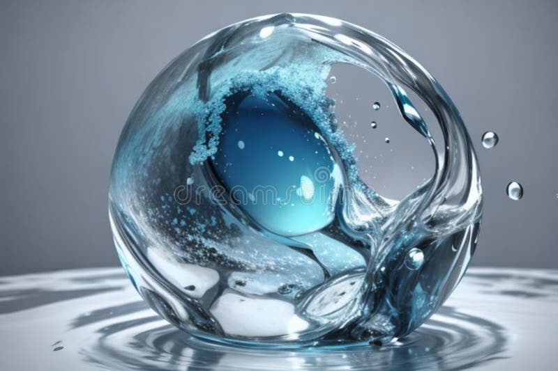 Illustration of Water, Frozen Water, Cold Theme, AI Generate Stock ...