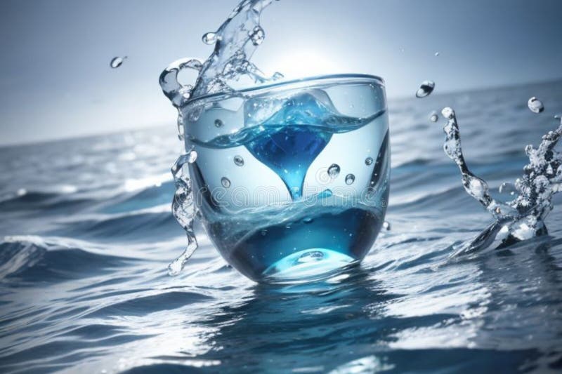 Illustration of Water, Frozen Water, Cold Theme, AI Generate Stock ...