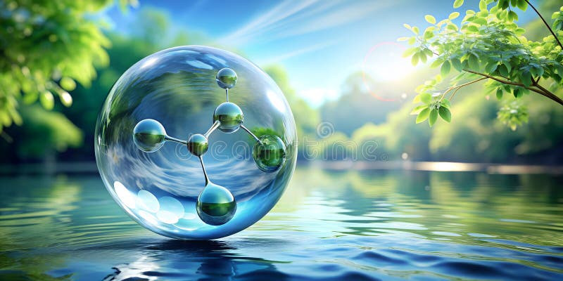 The Water Molecule Adopts a Nonlinear Geometry, with the Two Hydrogen ...