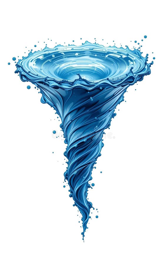 Illustration of a Water Vortex Stock Photo - Illustration of motion ...