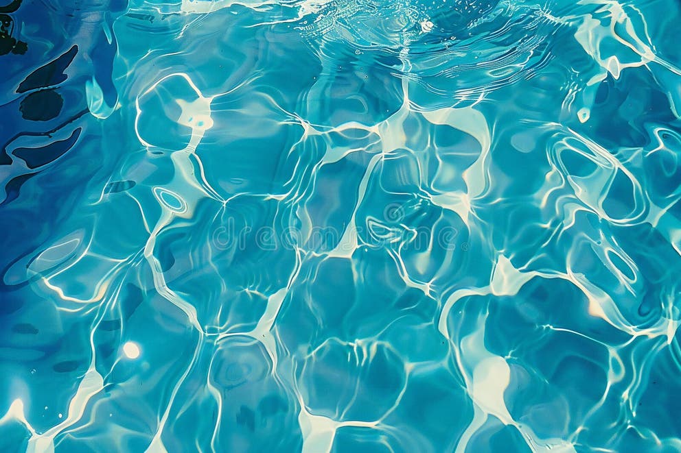 Illustration of Water Waves in Pool Underwater Reflection for Summer ...