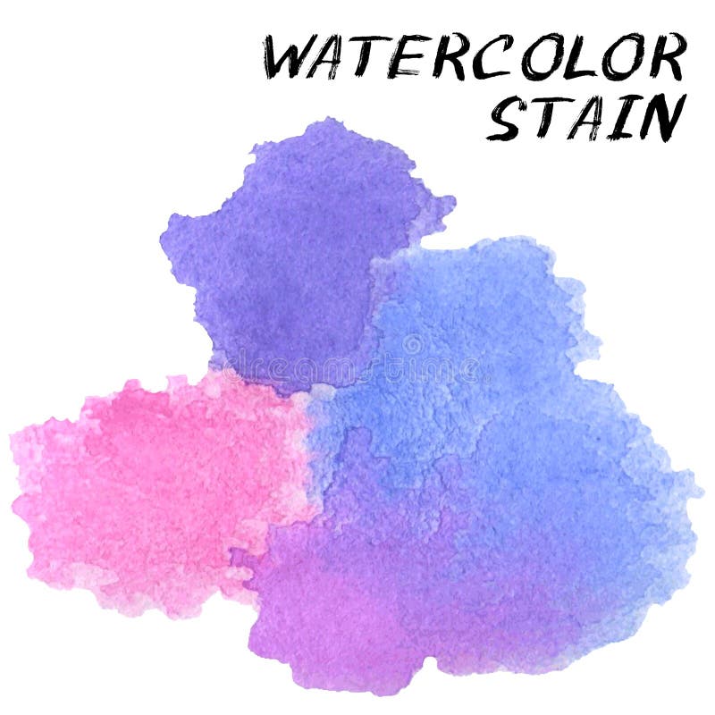 Illustration with Watercolor Stain Stock Vector - Illustration of ...