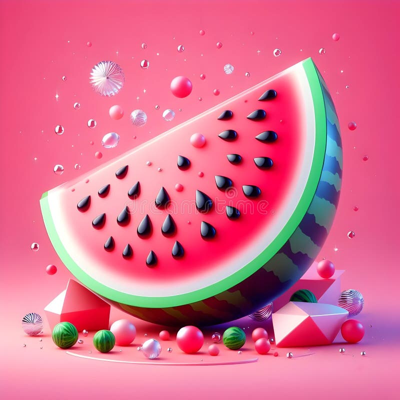Illustration of Watermelon, Bundle Stock Illustration - Illustration of ...