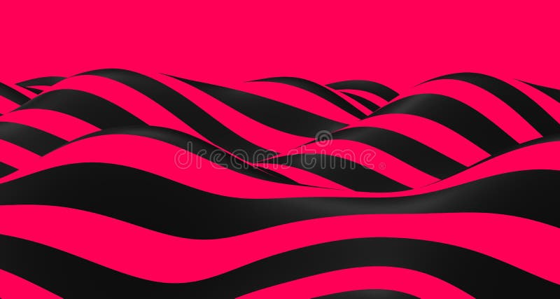 3d Illustration Wave Pattern Simple Wavy Graphic Background Moving Like ...