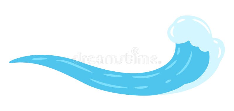 Illustration of Wave with Sea Foam. Ocean or Water Splash. Stock Vector ...