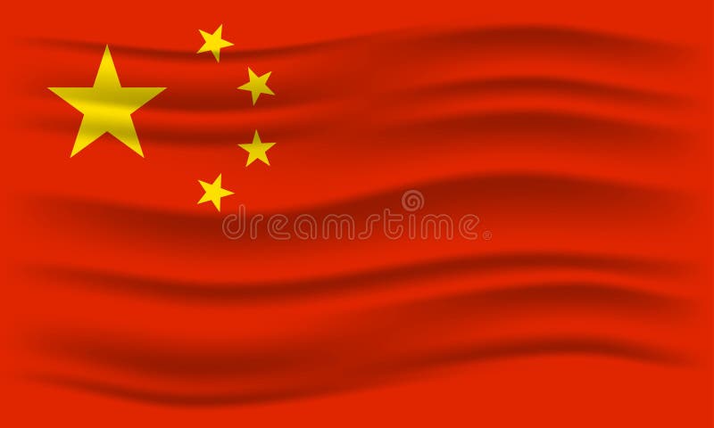 Illustration of Waving China Flag. Vector Illustration Stock Vector ...
