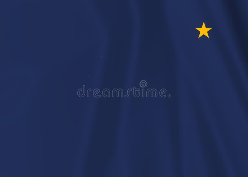 Illustration Waving State Flag of Alaska Stock Illustration ...