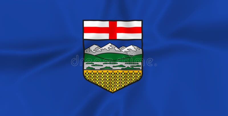 Illustration Waving State Flag of Alberta Stock Illustration ...
