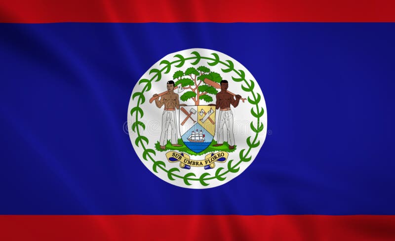 Illustration Waving State Flag of Belize Stock Illustration ...