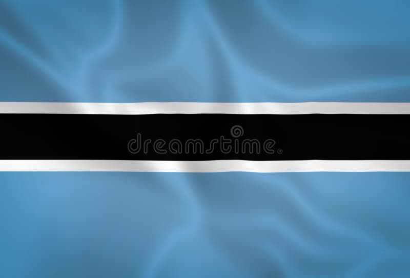 Illustration Waving State Flag of Botswana Stock Illustration ...