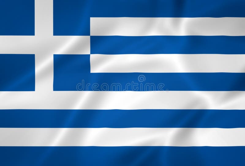 Illustration Waving State Flag of Greece Stock Illustration ...