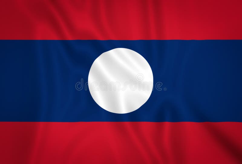 Illustration Waving State Flag of Laos Stock Illustration ...