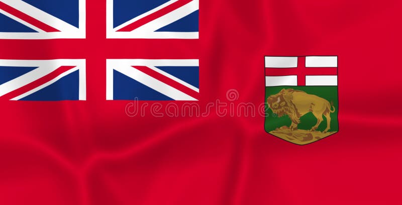 Illustration Waving State Flag of Manitoba Stock Illustration ...