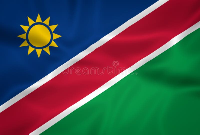 Illustration Waving State Flag of Namibia Stock Illustration ...