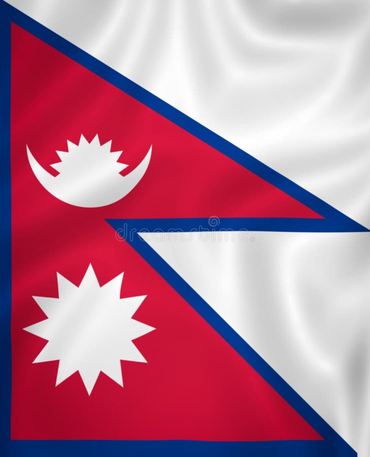 Illustration Waving State Flag of Nepal Stock Illustration ...