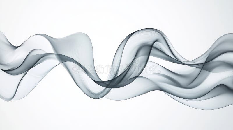 An Illustration of Wavy Fabric Isolated on a White Background in Line ...