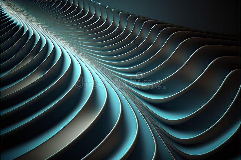 Wavy Lines Render, Abstract Background, Highly Detailed Texture Surface ...