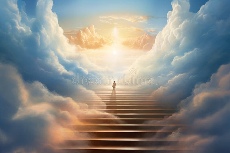 Illustration of a Way To Heaven. Generative AI Stock Illustration ...