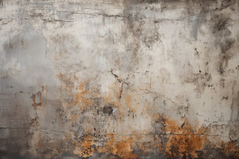 Illustration of a Weathered and Distressed Wall with Rust and Faded ...