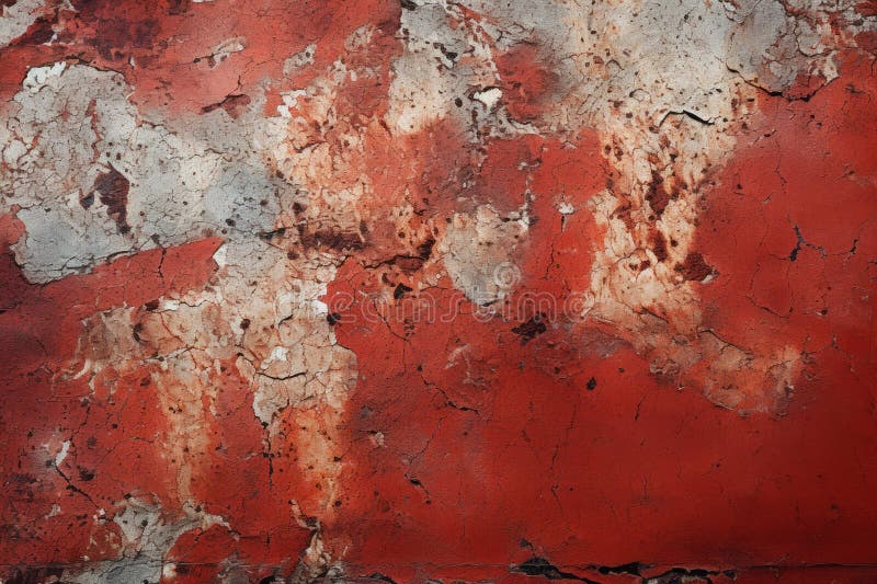 Illustration of a Weathered and Distressed Wall with Rust and Faded ...