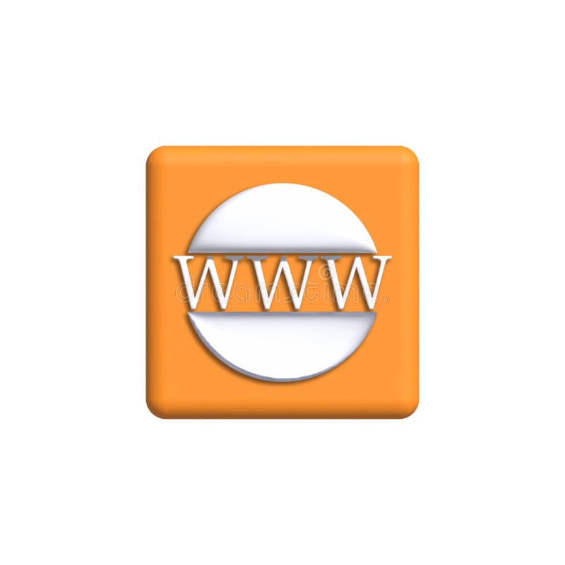 Illustration of the Web Page Icon 3d Rendering. Stock Illustration ...