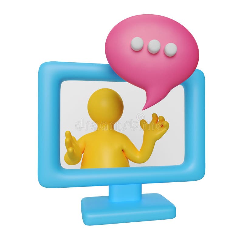 Webinar 3D Icon stock illustration. Illustration of artwork - 247983090