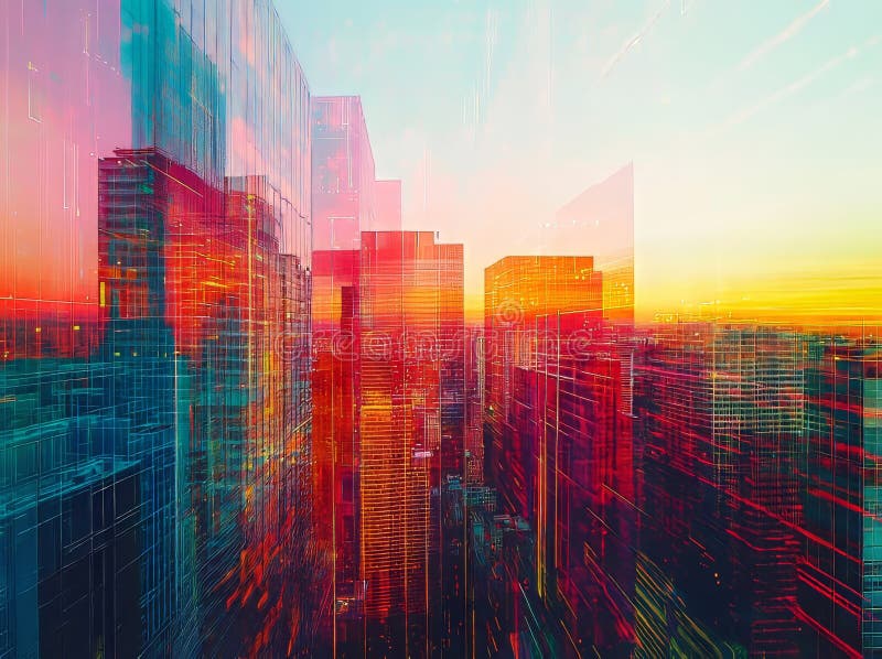 Illustration of Website Construction with Double Exposure, Line Art of ...