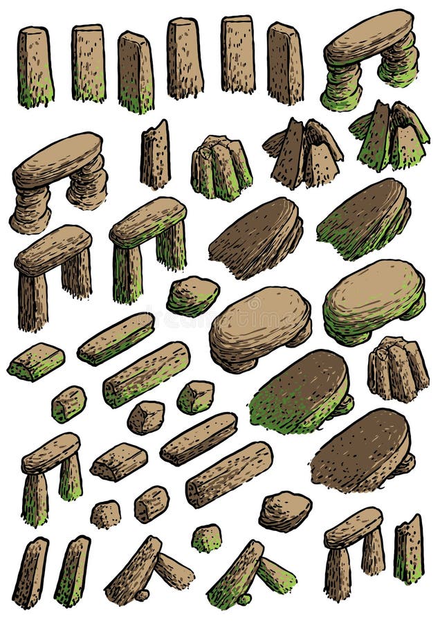 Fantasy Map Elements Illustration, Drawing, Engraving, Ink, Line Art ...