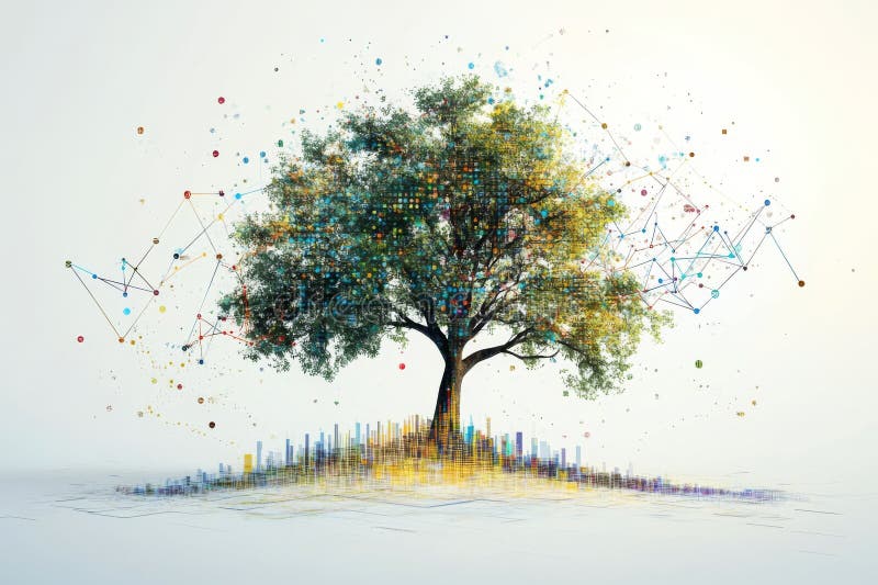 Data-Driven Growth Tree Design Stock Illustration - Illustration of ...