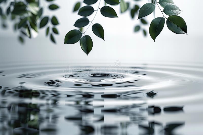 Illustration of White Background with Water Ripples and Circles ...