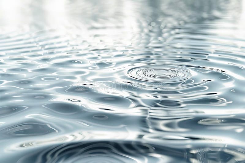 White Background with Water Ripples and Circles, Creating an Abstract ...