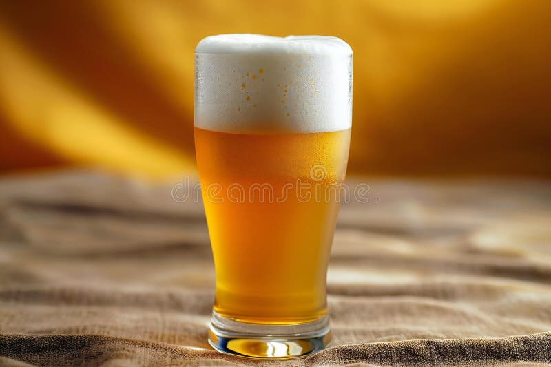 White Beer with Foam in the Glass, High Quality, High Resolution Stock ...