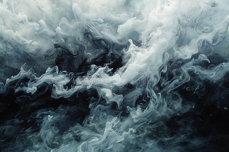 White and Black Smoke, Flying through the Air, High Quality, High ...