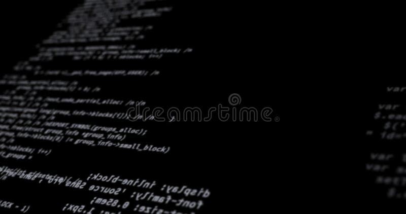 Illustration of White Computer Programming Language Against Black Background Stock Illustration ...