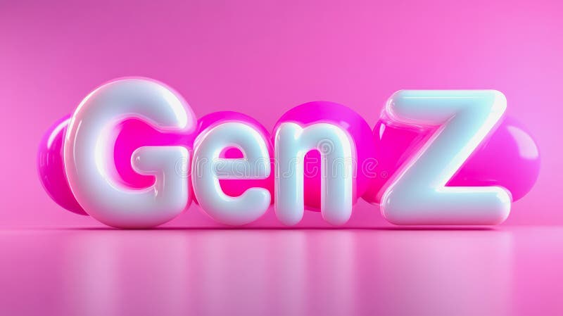 Illustration of White 3d Letters Showing the Word Gen Z Which Stands ...