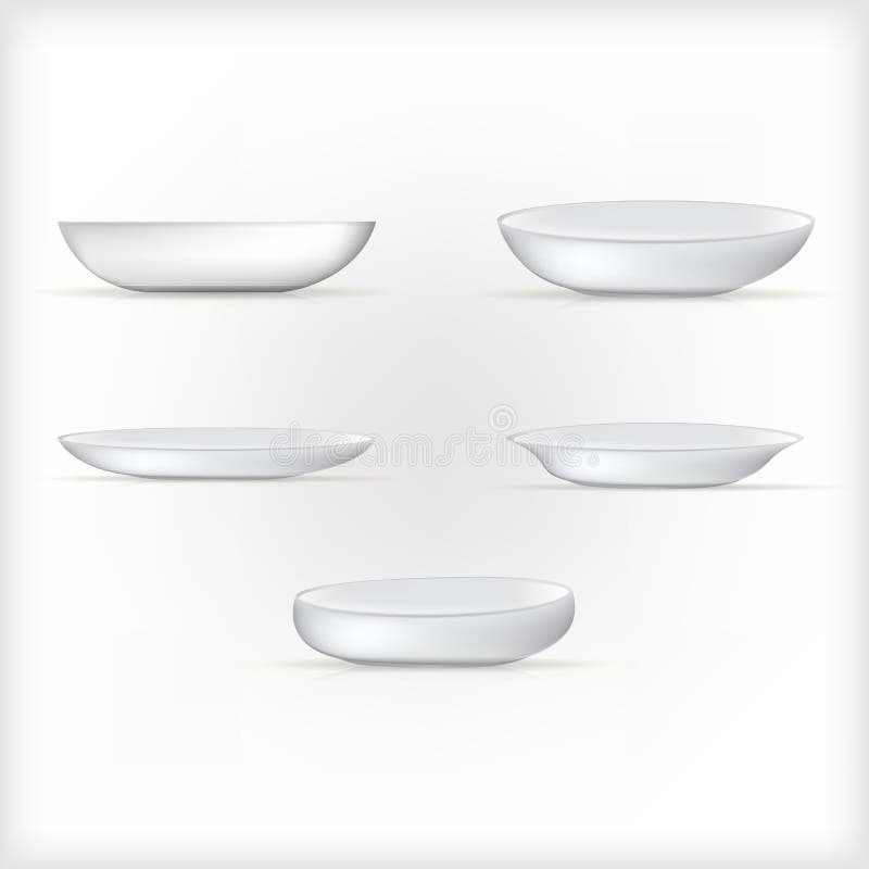Illustration of White Dishes Stock Illustration - Illustration of dish ...