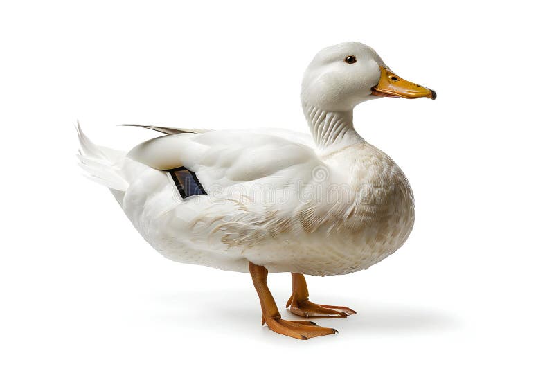 White Duck, Full Body Side View, White Background, High Resolution ...