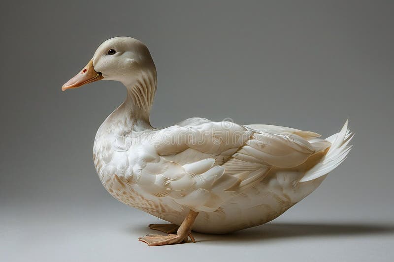 White Duck, Full Body Side View, White Background, High Resolution ...