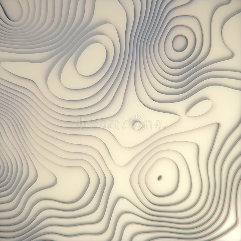 Illustration of White Geometric Patterns. 3d Rendering Stock ...