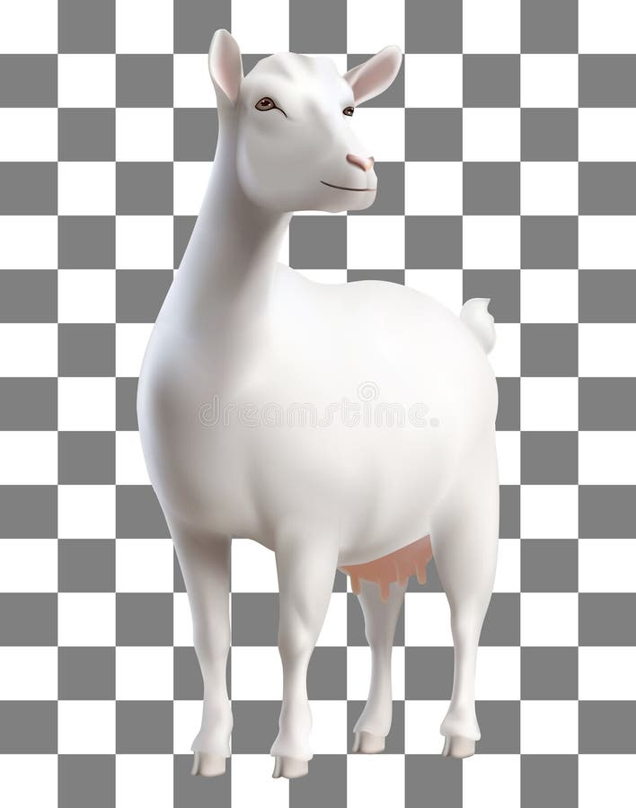 White goat isolated stock vector. Illustration of natural - 66924058