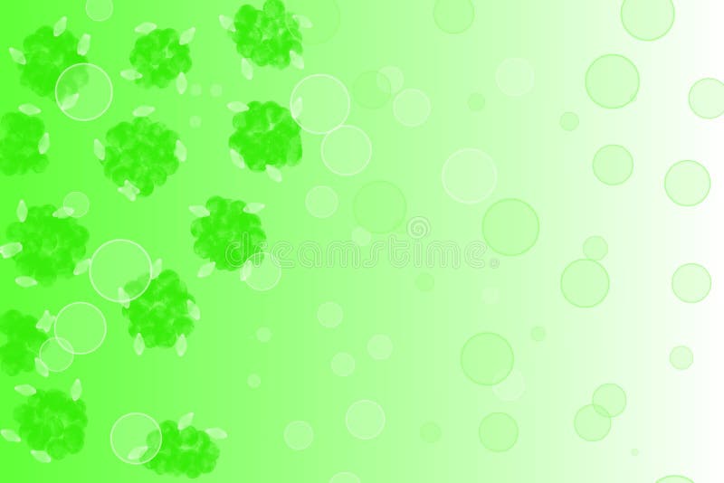 Illustration White-green Gradient, Patterns of Flowers Stock ...